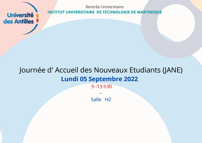 Calendriers universitaire 2022/2023 de l’IUT de la Martinique ...